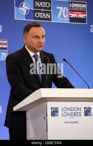 Präsident von Polen Andrzej Duda und Präsidenten der Türkei, Recep Erdogan halten eine ...