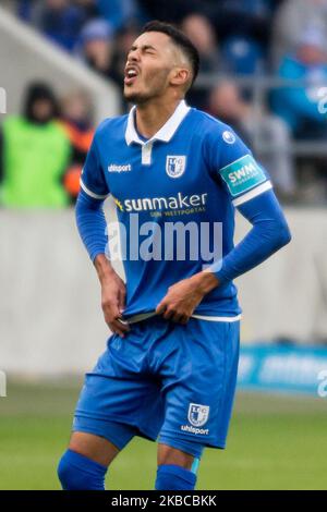 Tarek Chahed von Magdeburg während der 3. Bundesliga-Spiel zwischen 1 ...