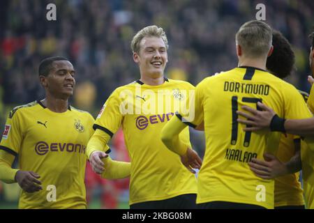 Erling Haland (Borussia Dortmund) feiert nach dem Tor beim Bundesliga ...