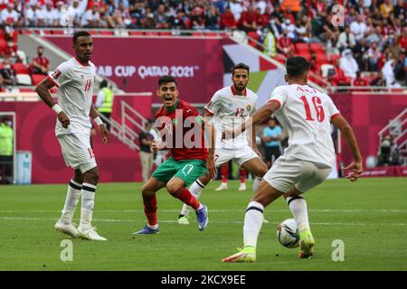DOHA, KATAR - DEZEMBER 17: Achraf Dari aus Marokko feiert mit ...