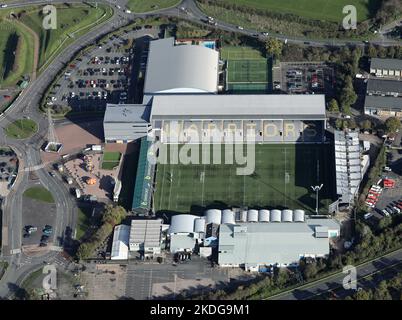 Luftaufnahme des Worcester Warriors Rugby Club Stadions & Einrichtungen ...