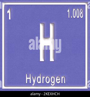 Wasserstoff H chemisches Element. Wasserstoff mit der Ordnungszahl ...