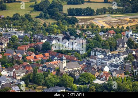 Luftaufnahme von Selm-Bork mit der katholischen Kirche St. Stephanus ...