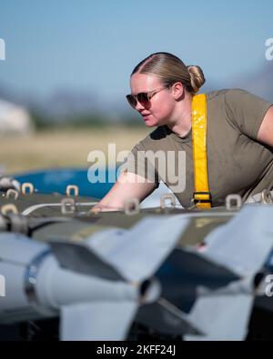 Ein Team der 357. Fighter Generation Squadron Weapons Load Crew ...