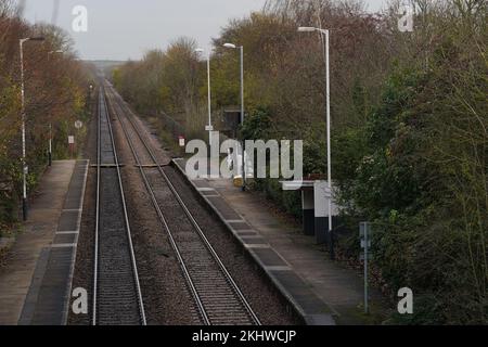 Elton and Orston Bahnhof in Nottinghamshire, der vom Office of Rail and ...