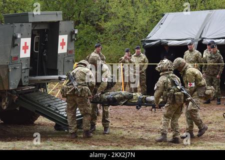 19.09.2017, Knin, Kroatien - Militärübung "SAVA STAR 17" von Kroatien ...