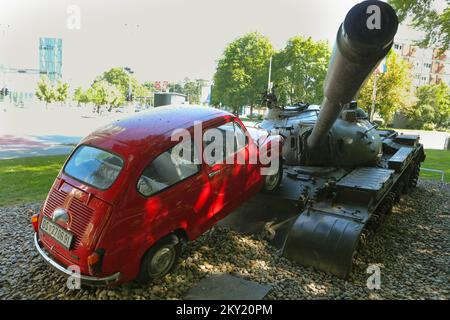 Eine Kunstinstallation, bei der Sie sehen können, wie das einst ...