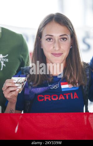 Matea Parlov Kostro, die bei den Europameisterschaften 2022 in München ...