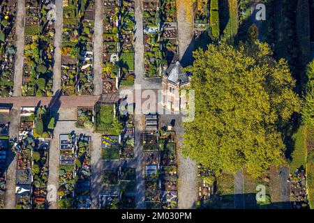 Luftbild, Friedhof Kloster Kamp, Kapelle, Kamperbrück, Kamp-Lintfort ...