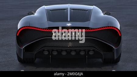Bugatti La Voiture Noire - das teuerste Auto der Welt.3D Illustration ...