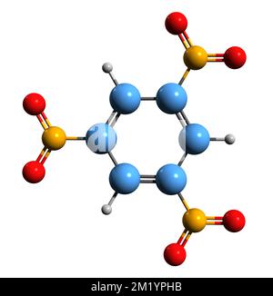 3D Bild der Skelettformel von Phloroglucinol - molekularchemische ...
