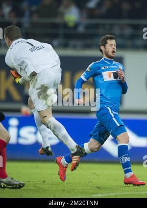 20160121 Uhr – GENT, BELGIEN: Torwart des Clubs Ludovic Butelle ...