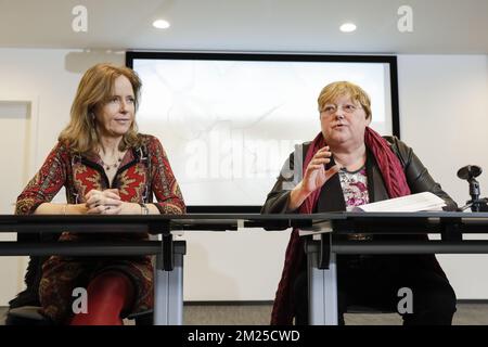 Brutele-Vorsitzende Nathalie Gilson und Brutele-Vorsitzende Anne-Marie ...