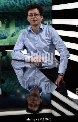 TV Lux-Redakteur in Chefredakteur Christophe Thiry posiert für den ...