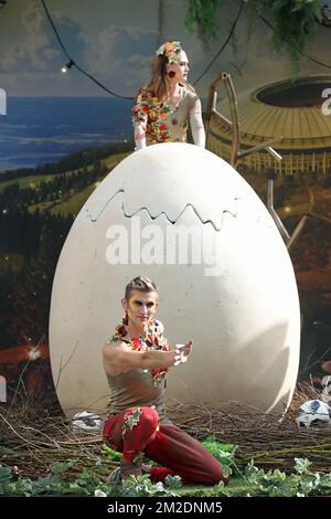 Das Schaubild zeigt die Präsentation des neuen mascotte für die ...