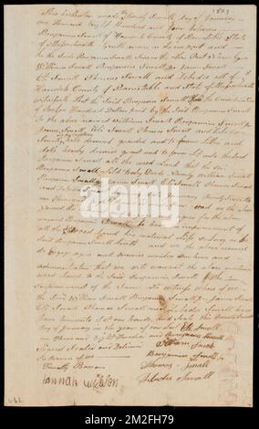Deed of property in Barnstable sold to Benjamin Hathaway by Stephen ...