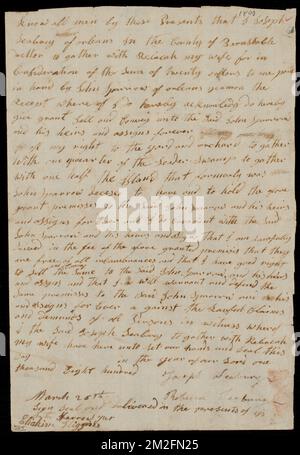 Deed of property in Orleans sold to Freeman Mayo of Orleans by Isaac ...