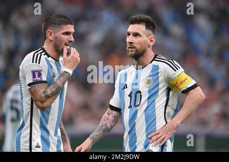 Von rechts: Lionel MESSI (ARG) und Robert LEWANDOWSKI (POL). Game 39 ...