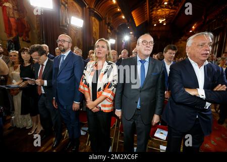 Ministerpräsident Charles Michel, Flämischer Ministerpräsident Liesbeth ...