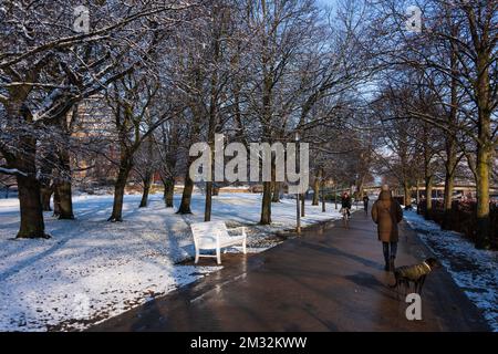 Kiel, 8. Dezember 2022, der erste Schnee den Jahres ist gefallen. Winterliche Impressionen in ...