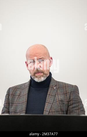 Franky De Keyzer, Staatsanwalt Antwerpen, auf einer Pressekonferenz der ...