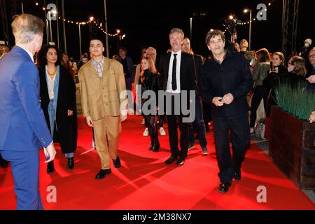 Schauspieler Noa Tambwe Kabati, Regisseur Peter Monsaert und ...