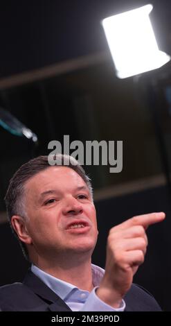 Michel Doukeris, CEO von ab Inbev, nahm am Mittwoch, den 27. April 2022 ...