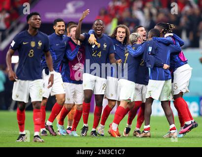 Spieler Frankreichs mit Aurelien Tchouameni (8), Ibrahima Konate (13 ...