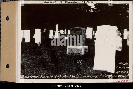 A. und C. W. Hunter, Woodlawn Cemetery, alte Abteilung, Lot 33, Enfield ...