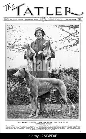 Tatler-Titelseite mit Mrs. Alfred Duggan, geboren Grace Elvina Hinds ...