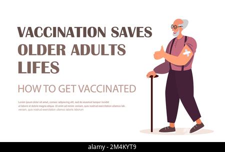 Vaccines for older Adults Landing Page Template.Seniorenpensionierin ...