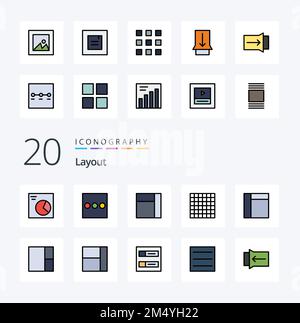 20-Layout-Linien-Symbol Pack wie Layout-Ansicht Raster kleines Layout ...