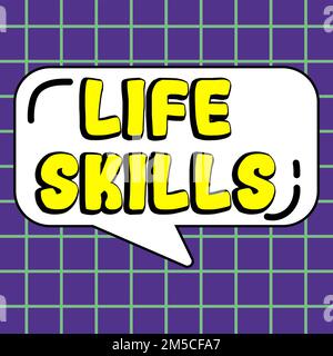 Schild mit Life Skills. Ein Geschäftskonzept, das notwendig oder ...