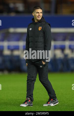 Xavier Simons #35 of Hull City während des Sky Bet Championship-Spiels ...