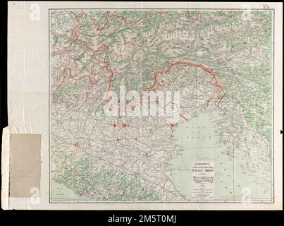 Hammond's large scale war map of the Italian Front , World War, 1914 ...
