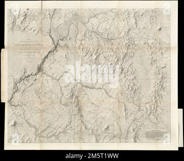 Karte von Arizona 1860 Stockfotografie - Alamy