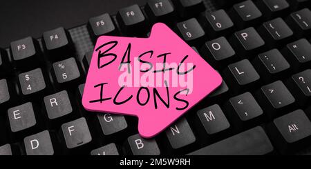 Handschriftszeichen grundlegende Symbole. Piktogramm oder Ideogramm des ...