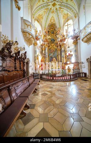 Maria Bruennlein Wallfahrtsbasilika, Innenfoto, Wemding, Donau-Ries ...