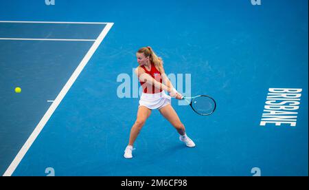 Malene Helgo von Norwegen in Aktion gegen Martina Trevisan von Italien ...