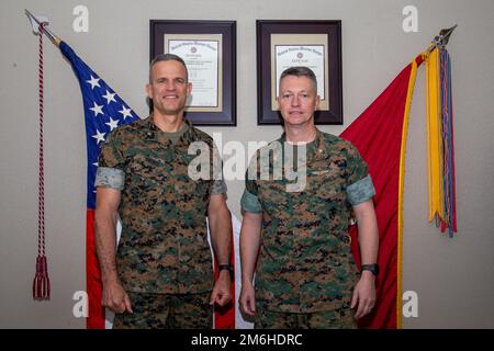 USA Marinekorps Oberst Mikel Huber, kommandierender Offizier der Marine ...