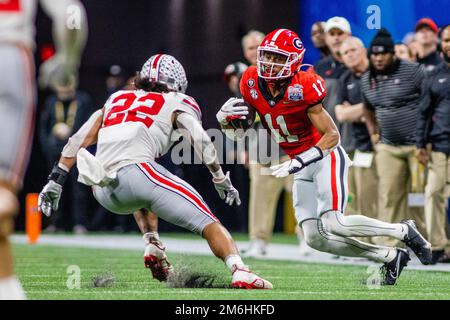 1. Januar 2023: Georgia Bulldogs Wide Receiver Arian Smith (11) feiert ...