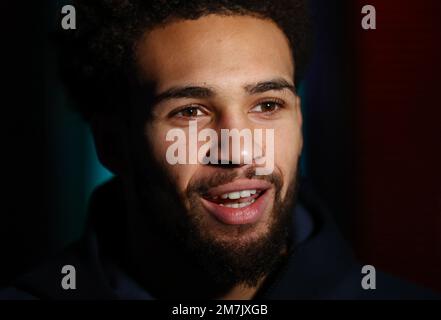 Moses Itauma während einer Pressekonferenz im Brent Civic Centre ...