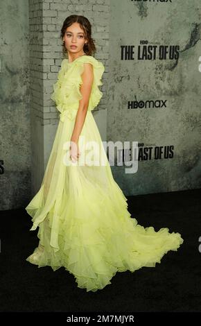 Nico Parker poses at the premiere of the HBO series "The Last of Us ...