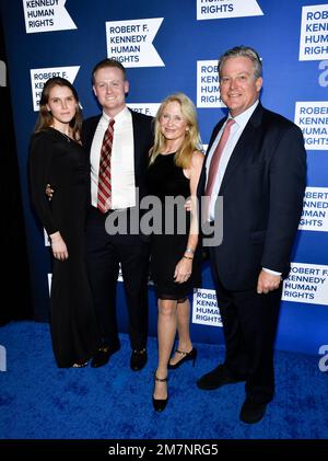 Edward M. Kennedy Jr. poses with his wife Kiki and daughter Kiley ...