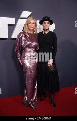 Cate Blanchett, left and Nina Hoss pose for photographers upon arrival ...