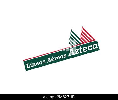Lineas Aereas Azteca, Logo, Weißer Hintergrund Stockfotografie - Alamy