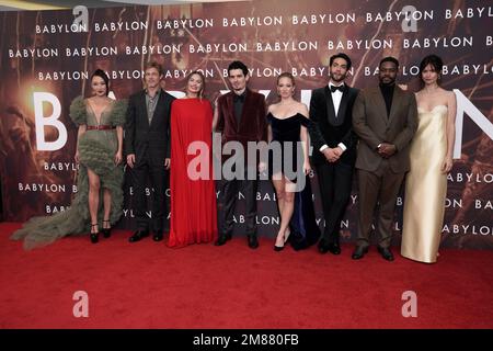 Li Jun Li, from left, Brad Pitt and Margot Robbie pose for ...