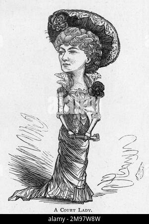 Cartoon der polnischen Schauspielerin Madame Helena Modjeska (1840-1909 ...