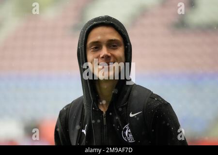 Thelo Aasgaard #30 von Wigan Athletic feiert, beim Emirates FA Cup ...