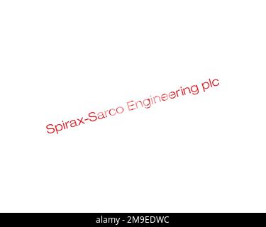 Spirax Sarco Engineering, gedrehtes Logo, weißer Hintergrund B ...